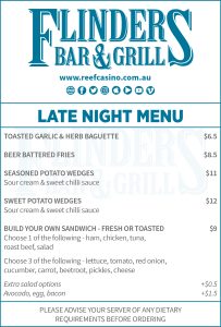 MENUS - The Reef Hotel Casino